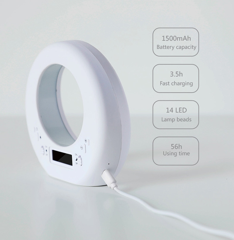 Wake Up Moon LED Light Alarm Clock for Kids,Moon Bedside Night Lamp ...